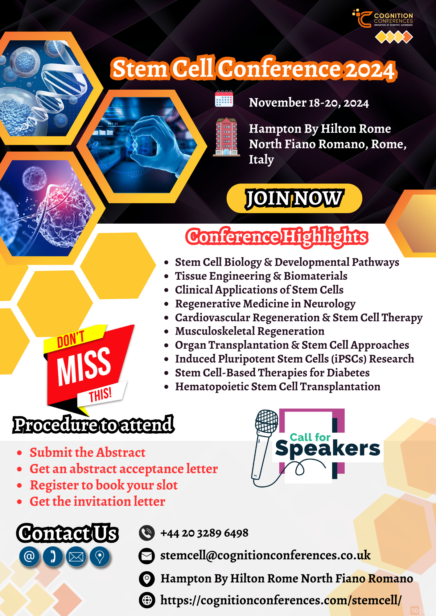 International Conference on Stem Cell & Regenerative Medicine (Nov 2024 ...